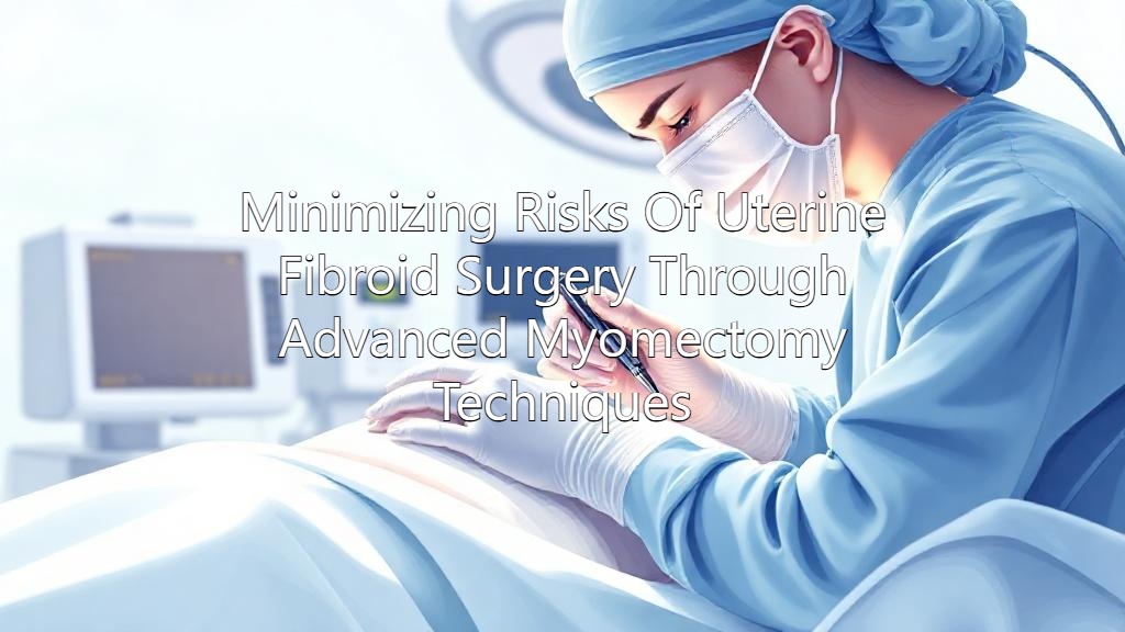 Minimizing Risks Of Uterine Fibroid Surgery Through Advanced Myomectomy ...